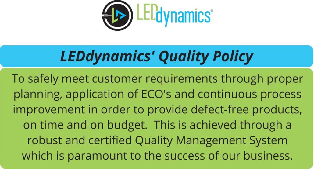 LEDdynamics Receives Prestigious Accreditation for Quality - LEDdynamics